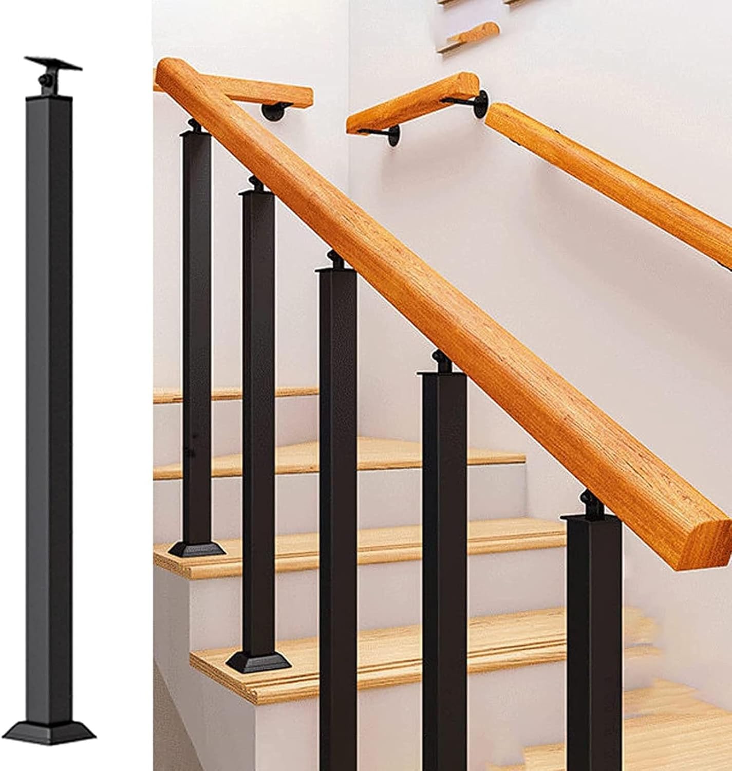 Amazon.com: Stairs Handrail - Stair Balusters Post, Metal Stair Railing ...