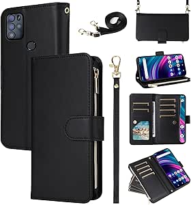 Amazon.com: Furill Wallet Case for BLU G91 Pro with Wrist Strap ...