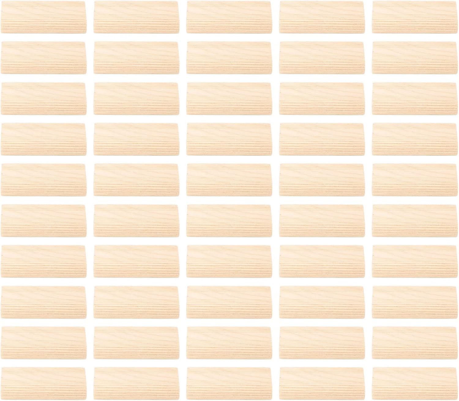 Wood Tenon, 50 Pcs Domino Tenon 10x50mm Loose Tenons Flat Wood Dowel ...