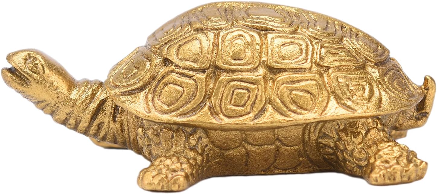 Chinese Handmade Brass Turtle Figurine Home Decorative Ornament ...