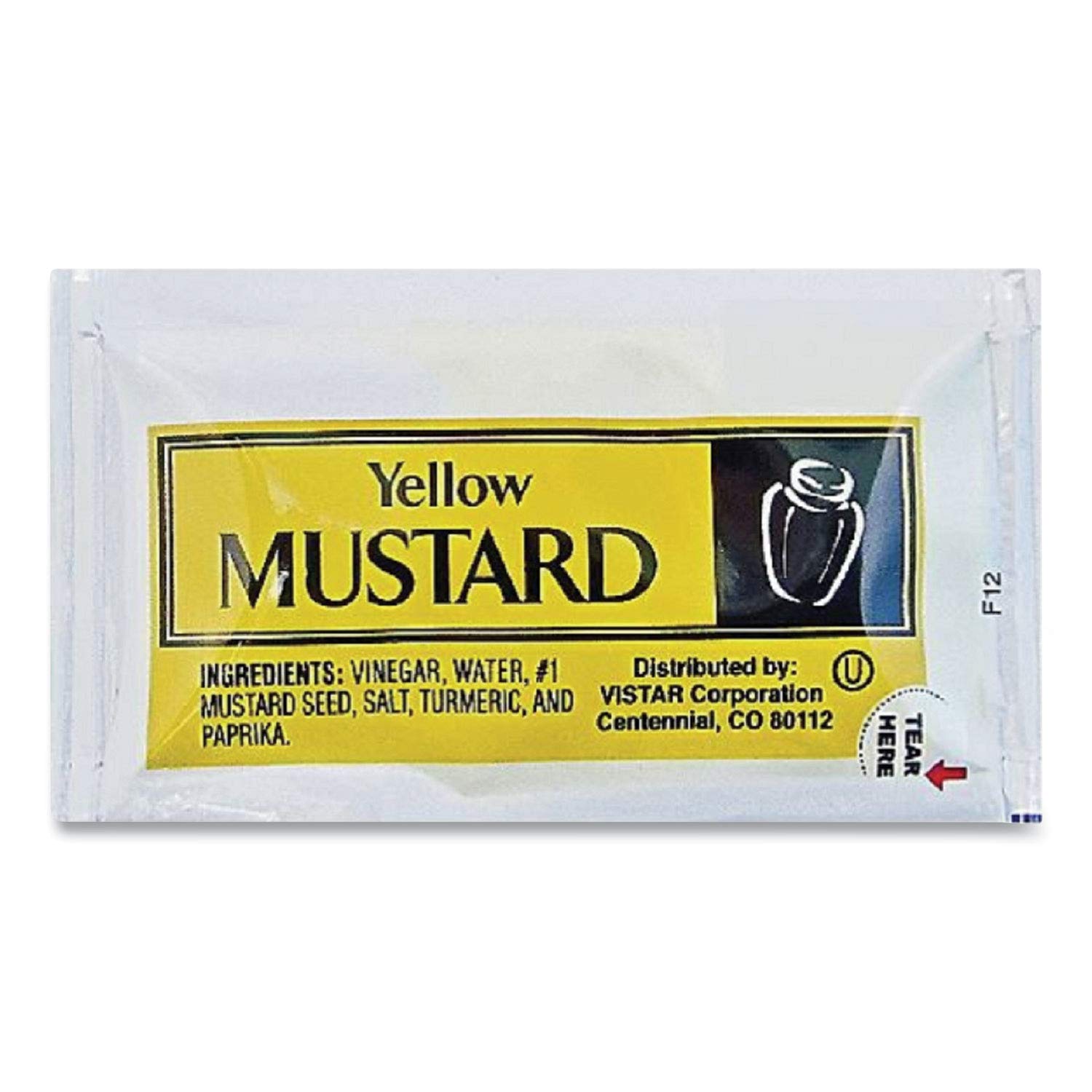Amazon.com : Vistar Condiment Packets, Mustard, 0.16 Oz Packet, 200 ...