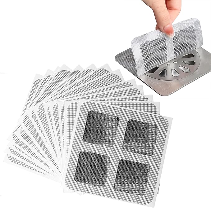 Amazon.com: Drain Mesh Cover, Disposable Shower Drain Cover Hair ...