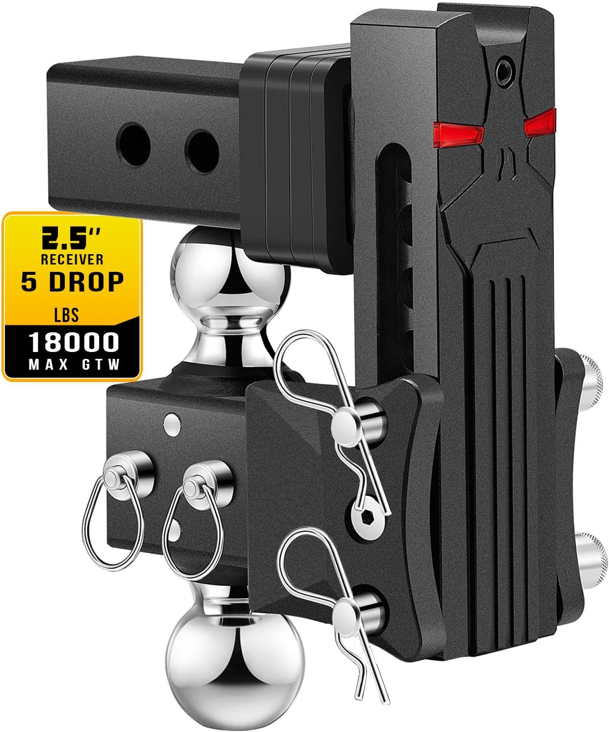 Amazon.com: Airbird Anti-Rattle Adjustable Trailer Hitch Ball Mount, 2. ...