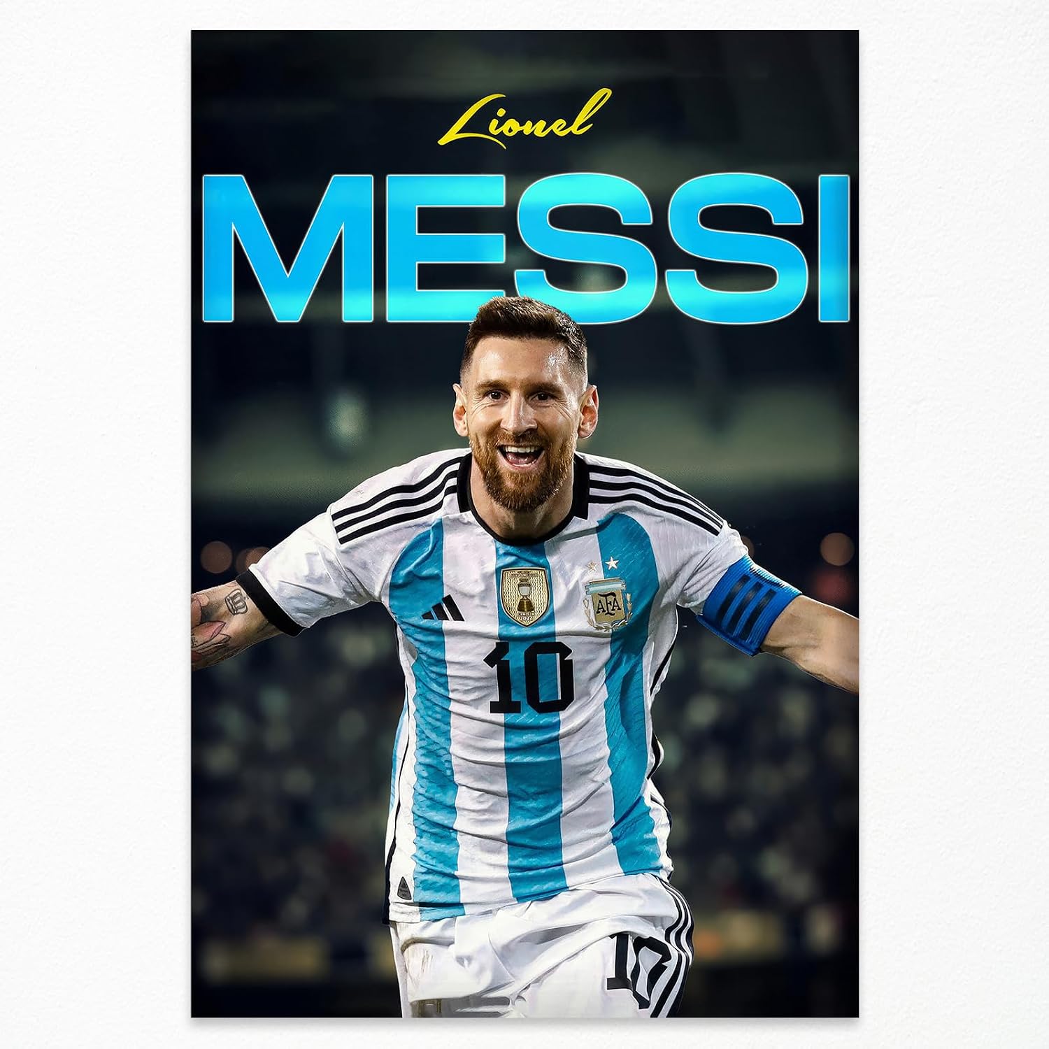 Amazon.com: Messi World Cup Poster Soccer Canvas Wall Art Football ...