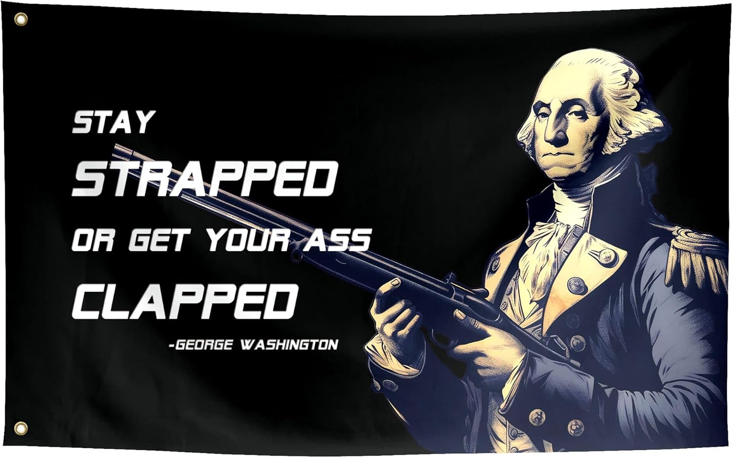 Amazon.com : ToFlagify Stay Strapped or Get Your Ass Clapped Funny ...