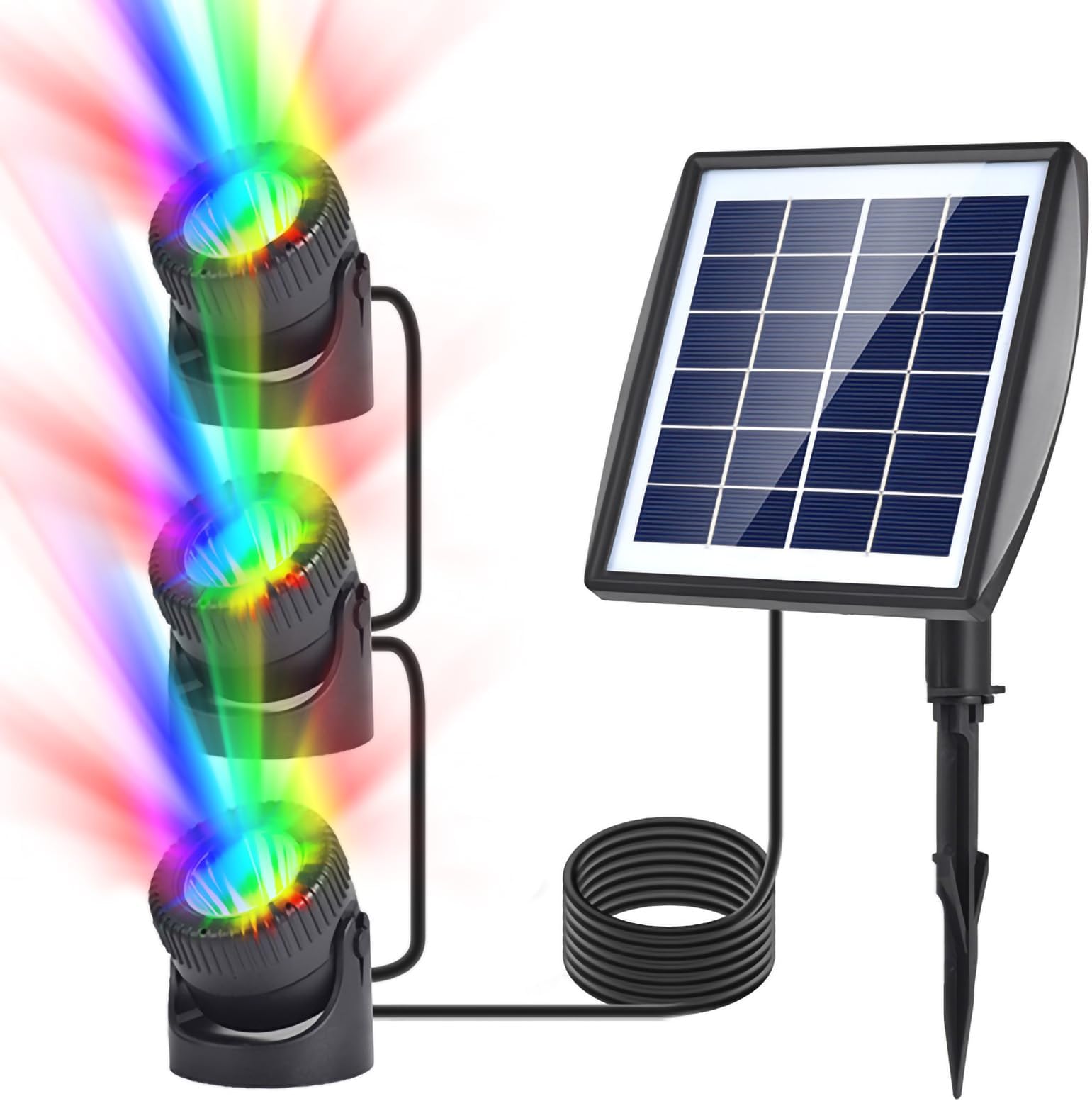 Amazon.com: MUZIBAMA Solar Pond Lights, RGB Underwater LED Lights ...