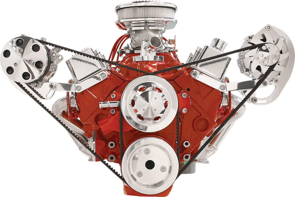 NEW BILLET SPECIALTIES SBC POLISHED ALTERNATOR & A/C COMPRESSOR ...