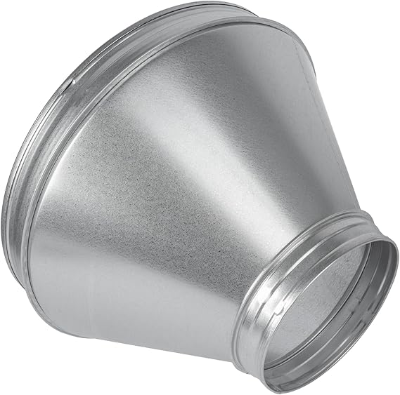 HVAC OV 12"" to 6"" Inch Round Duct Reducer - Galvanized Steel Pipe ...