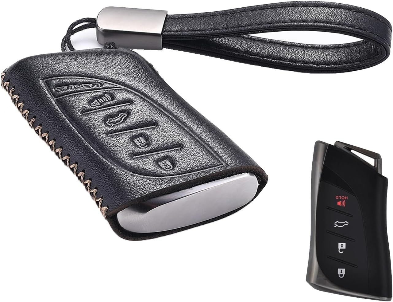 Amazon.com: EASYANT Leather Car Key Fob Cover for 2021-2023 Lexus ES RX ...