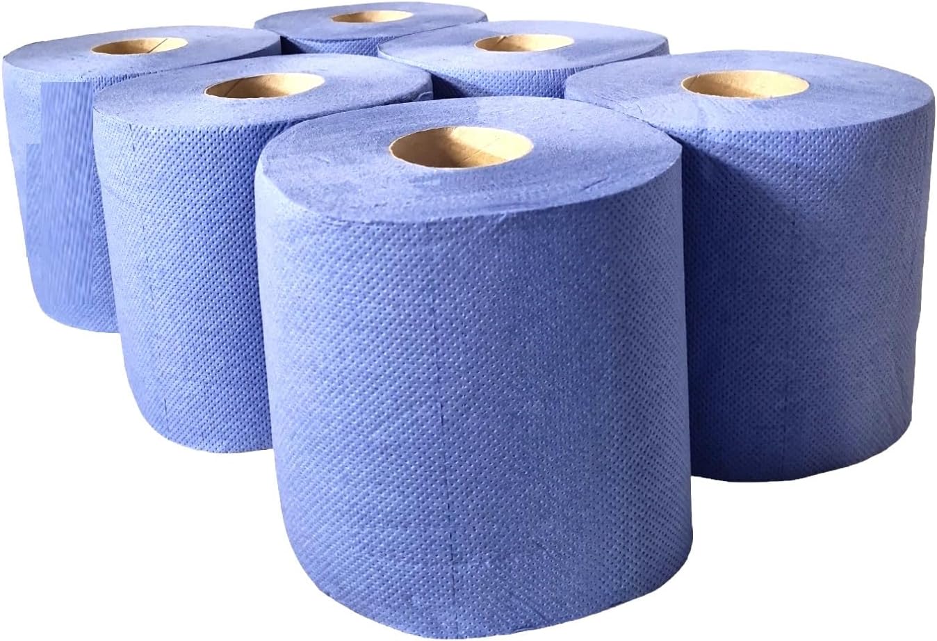 KING KARAN® White 6 X Paper Rolls - 2 Ply Embossed Centre Feed - Hand ...