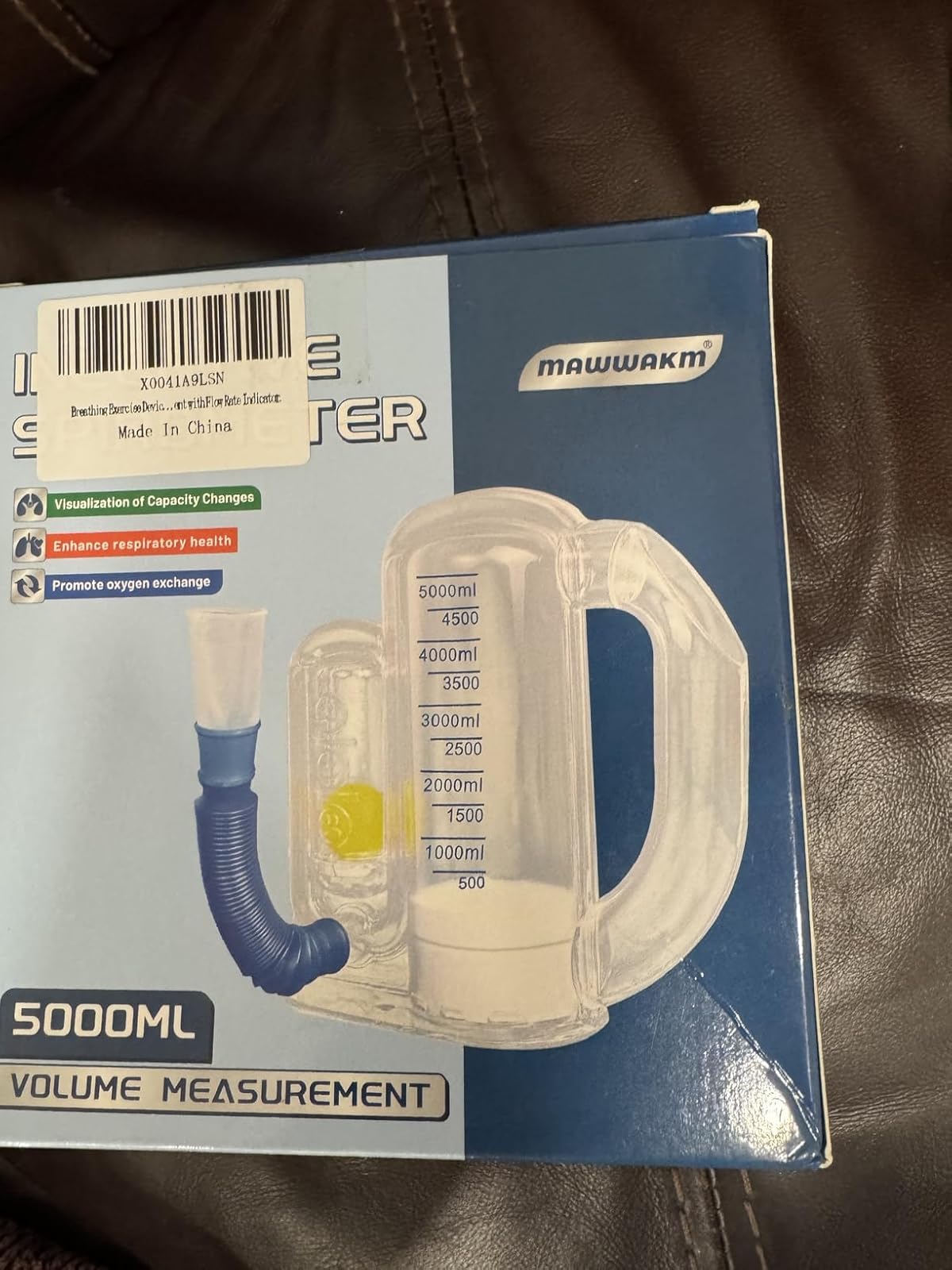 Incentive spirometer for adults and children, breathing exercise device.
