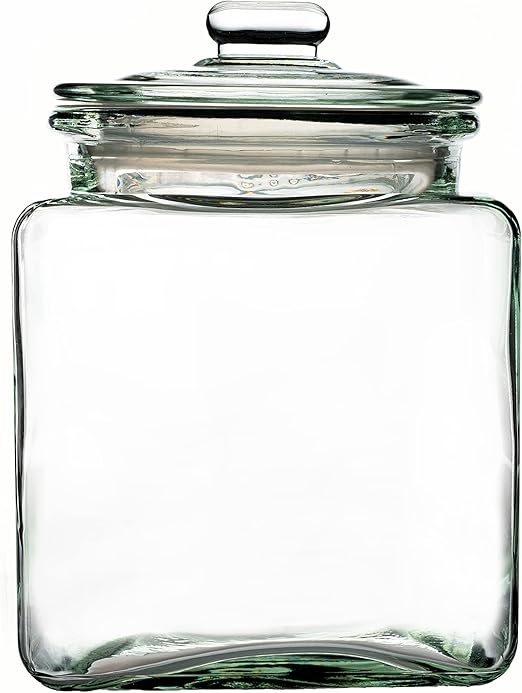 Amazon.com: Amici Home Easton Square Glass Canister | Dry Food Storage ...