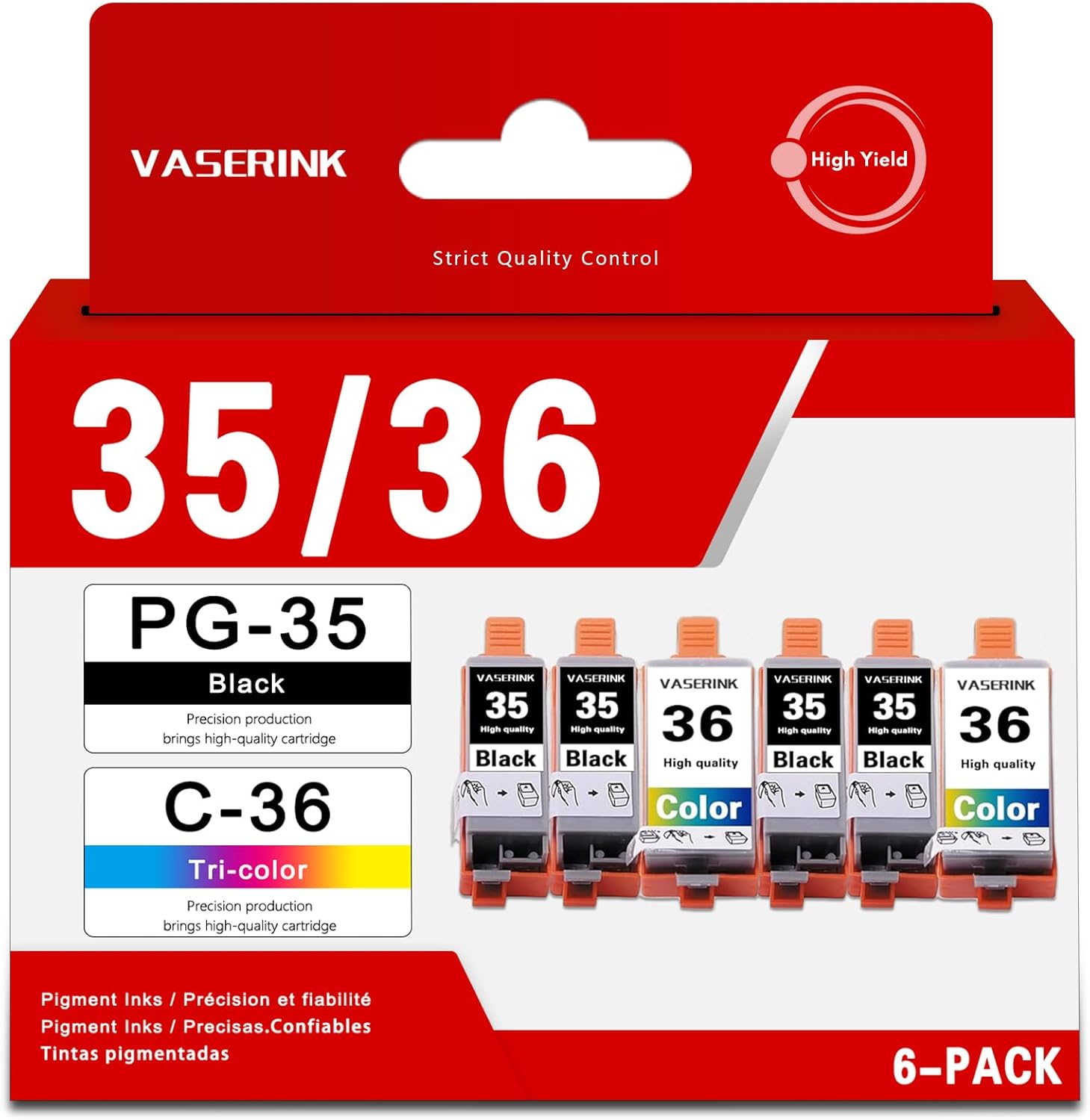 Amazon.com: PGI-35/CLI-36 Value Pack Ink Cartridge 6-Pack Compatible ...