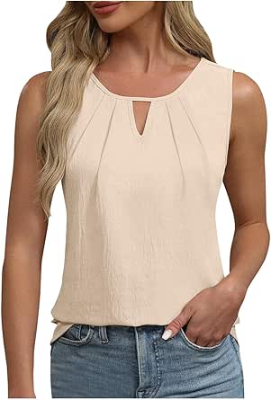 Womens Summer Tank Top Sleeveless Business Casual Outfits 2025 Basic ...
