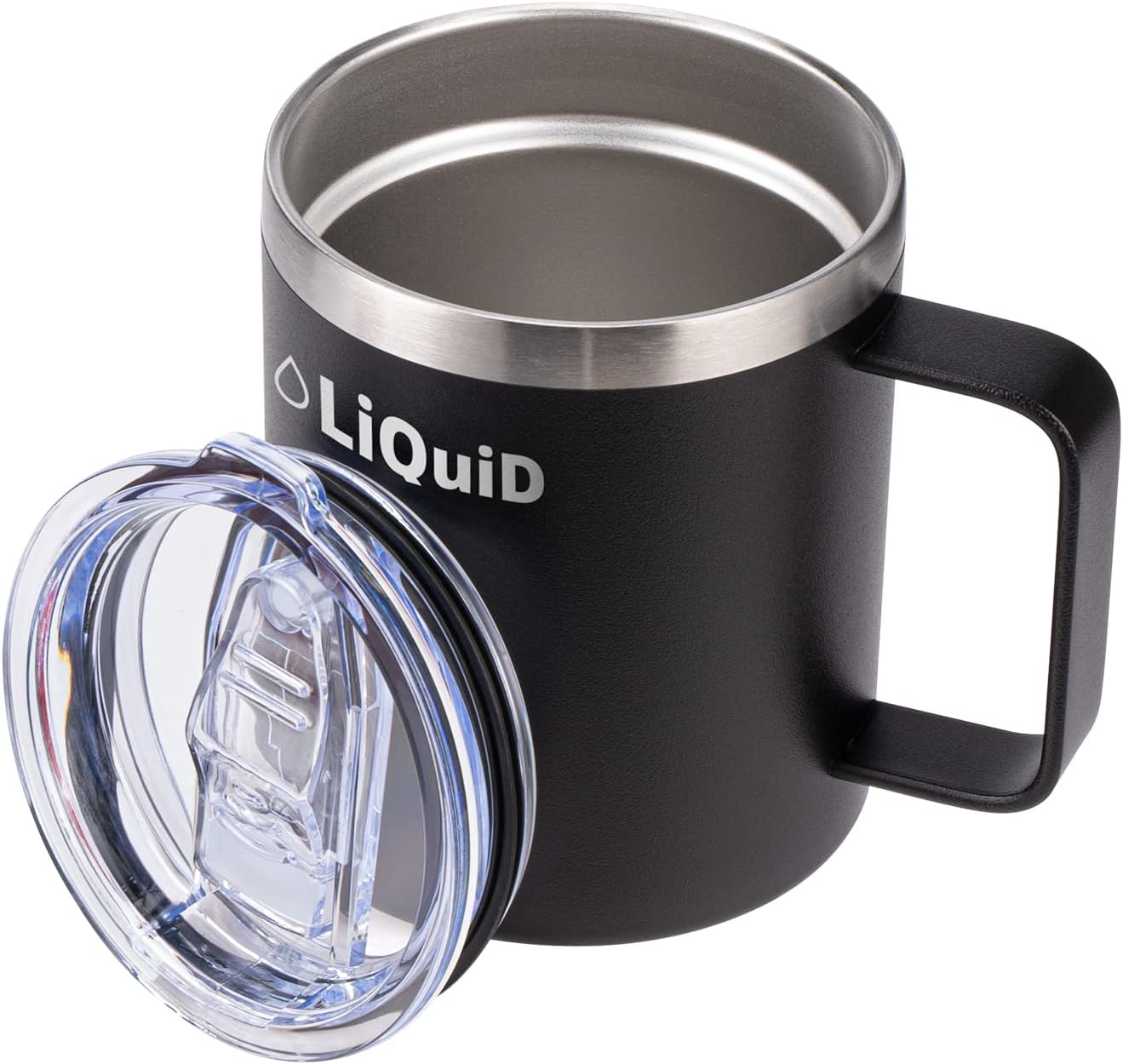 Reusable Coffee Cup 12oz-Vacuum Insulated Stainless Steel Travel Mug ...