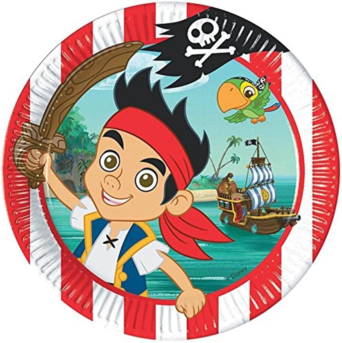 amscan 23cm Jake and Pirates Plates (Pack of 8) : Amazon.co.uk: Toys ...