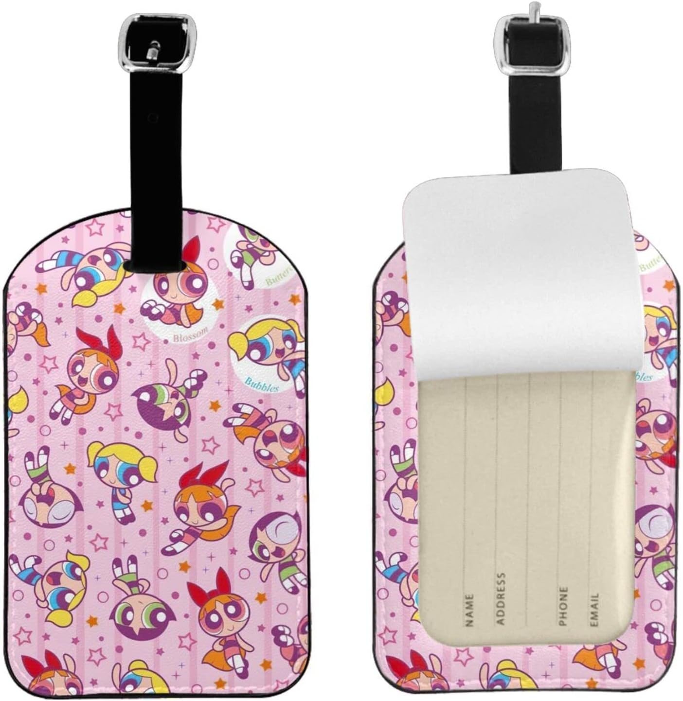 Amazon.co.jp: Powerpuff Girls Luggage Tag, Name Tag, Luggage Tag ...