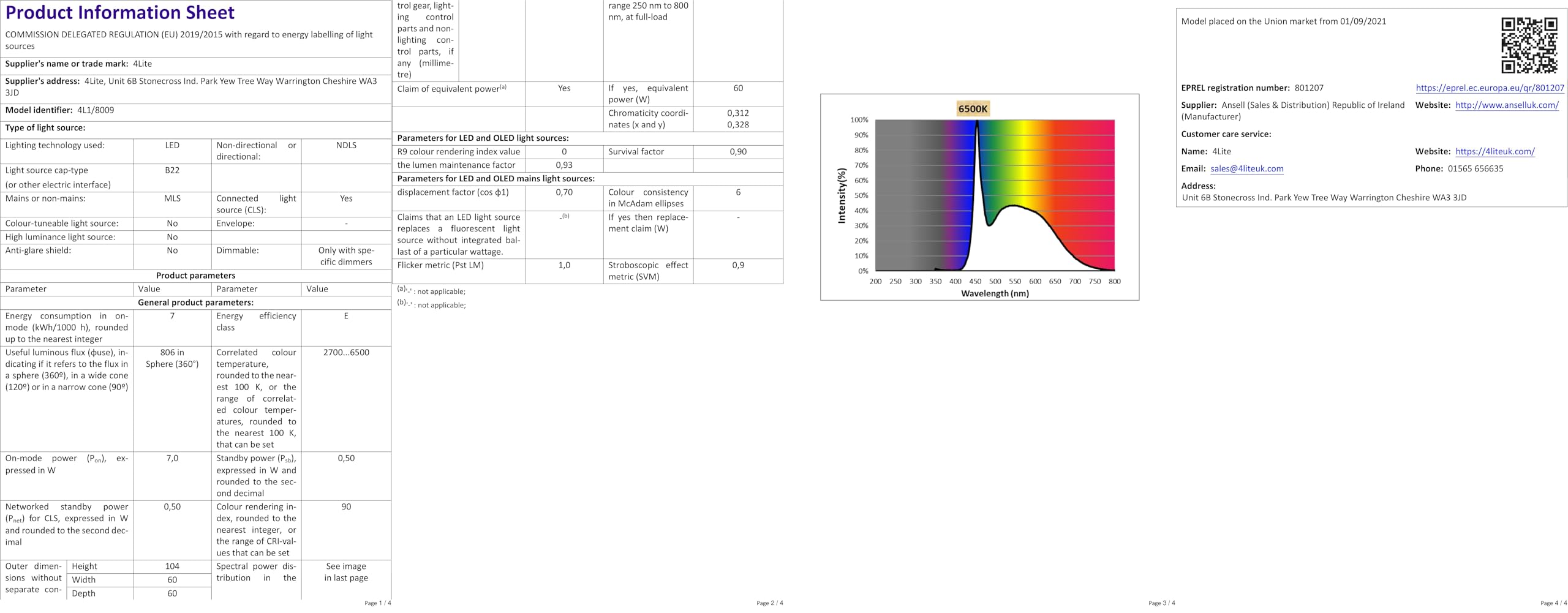 CALEX - Smart Filament Bulb B22 Bayonet, WiFi LED A60 Bulb, Warm White ...