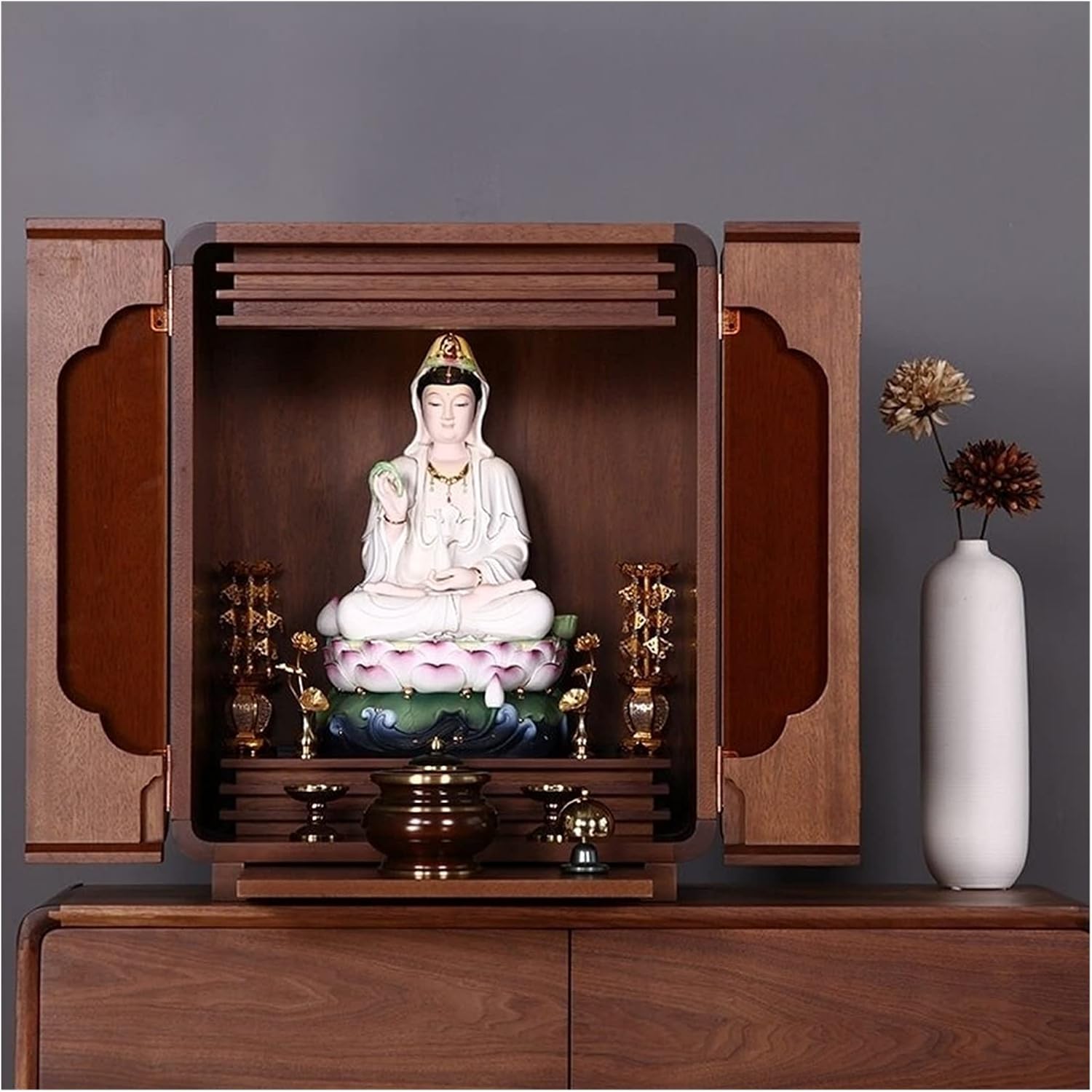 Amazon.com: Buddhist Altar Buddhist Ritual Set Display Stand, Buddha ...