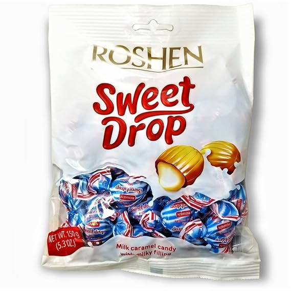 Amazon.com : Roshen Caramel Candy Sweet Drop with Milky Filling ...