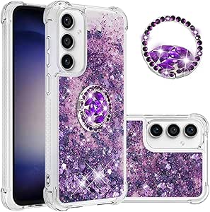 Amazon.com: Monwutong Slim Fit Case for Samsung Galaxy S23 FE,Soft Silicone TPU Glitter Liquid ...