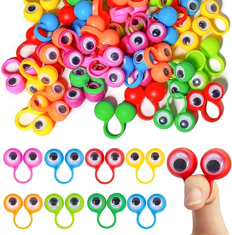 Amazon.com: 3 otters 48PCS Eyeball Rings, Finger Puppet Eyes Monster ...