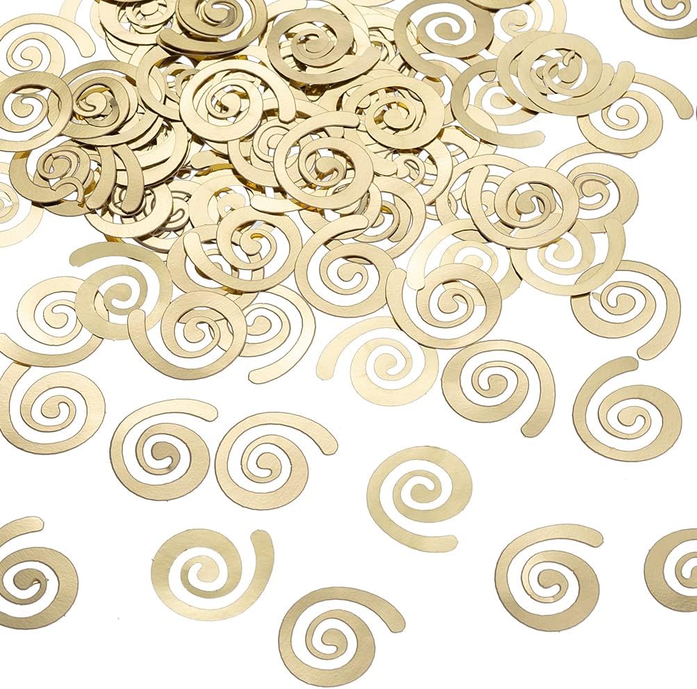 Amazon.com: Gold Swirl Confetti Table Decoration for Brithday Wedding ...