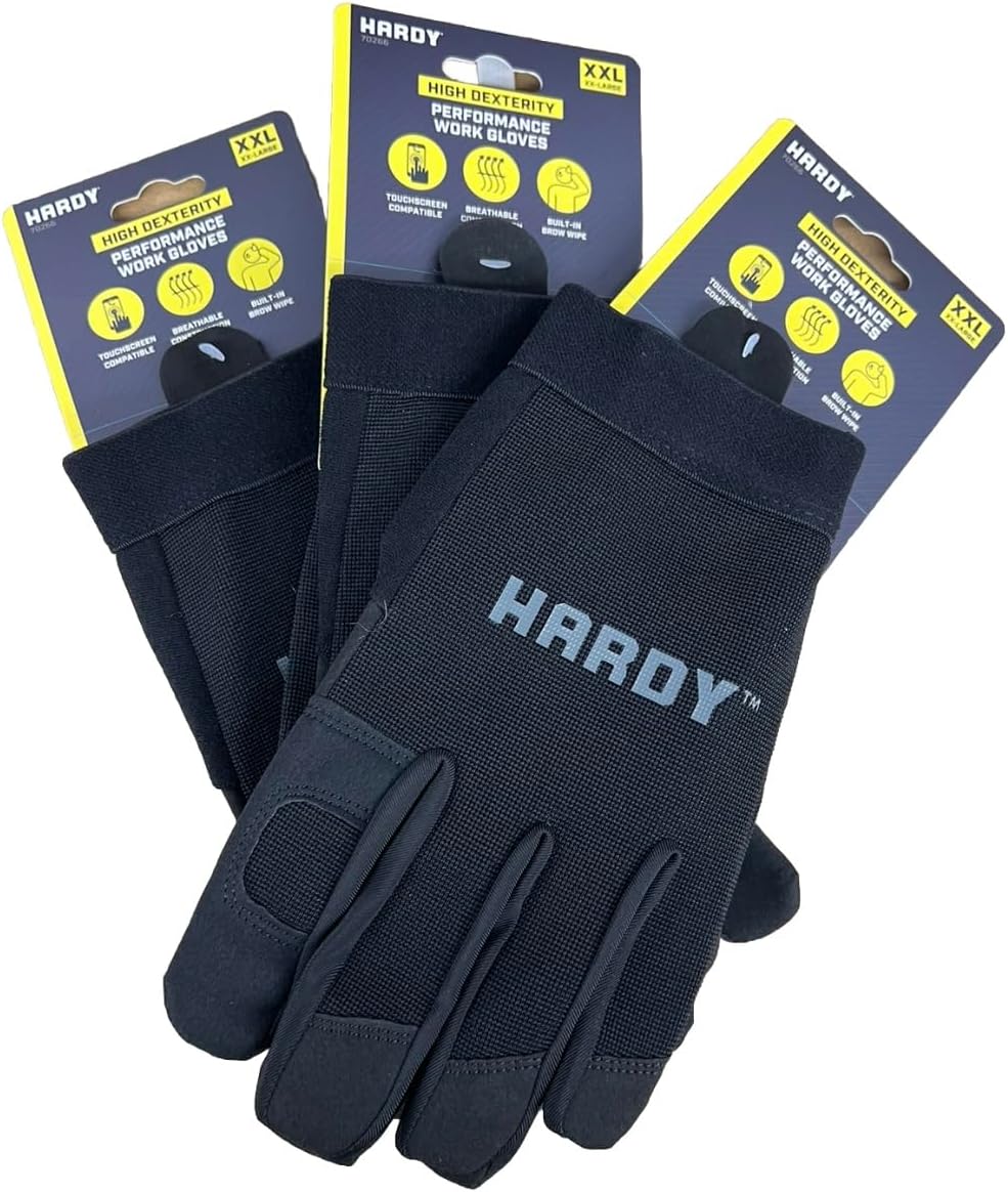 Generic New Hardy Synthetic Spandex Mechanics Work Gloves (Pack of 3 ...