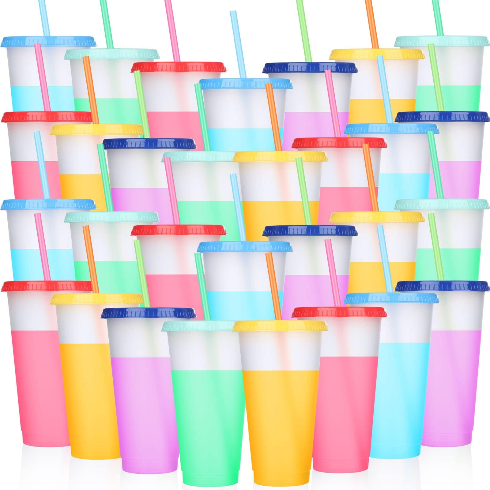 Amazon.com | Sieral Cups with Straws and Lids Kids Tumbler with Straw ...