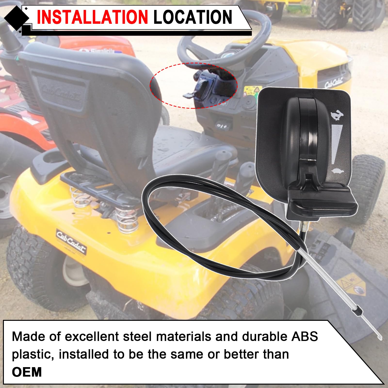 Snapklik.com : REEPLAR 2024 Upgrade 946-05098c Throttle Choke Cable Replace 946-05098A 946 ...