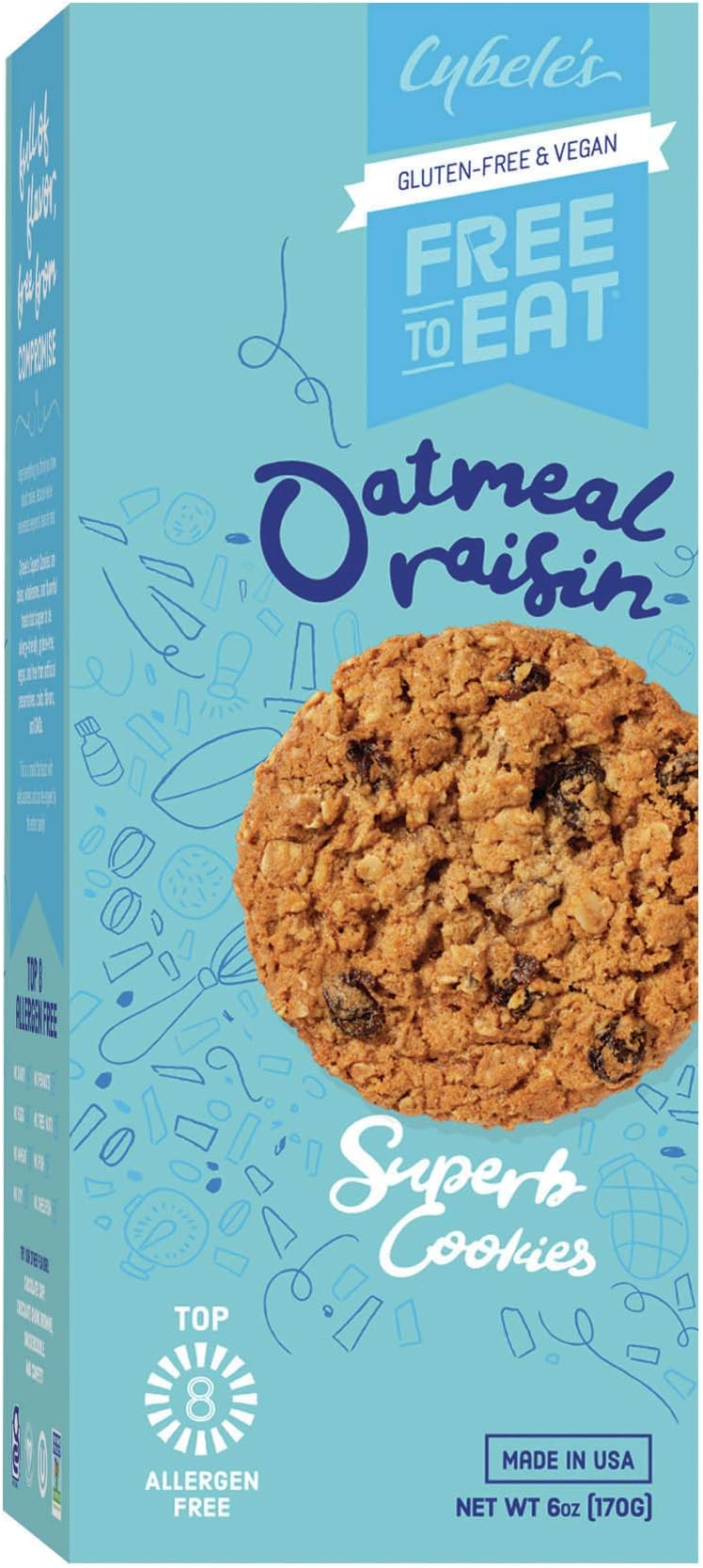 Amazon.com : FREE TO EAT CYBELES COOKIE CHOC CHIP, (108504000400 ...