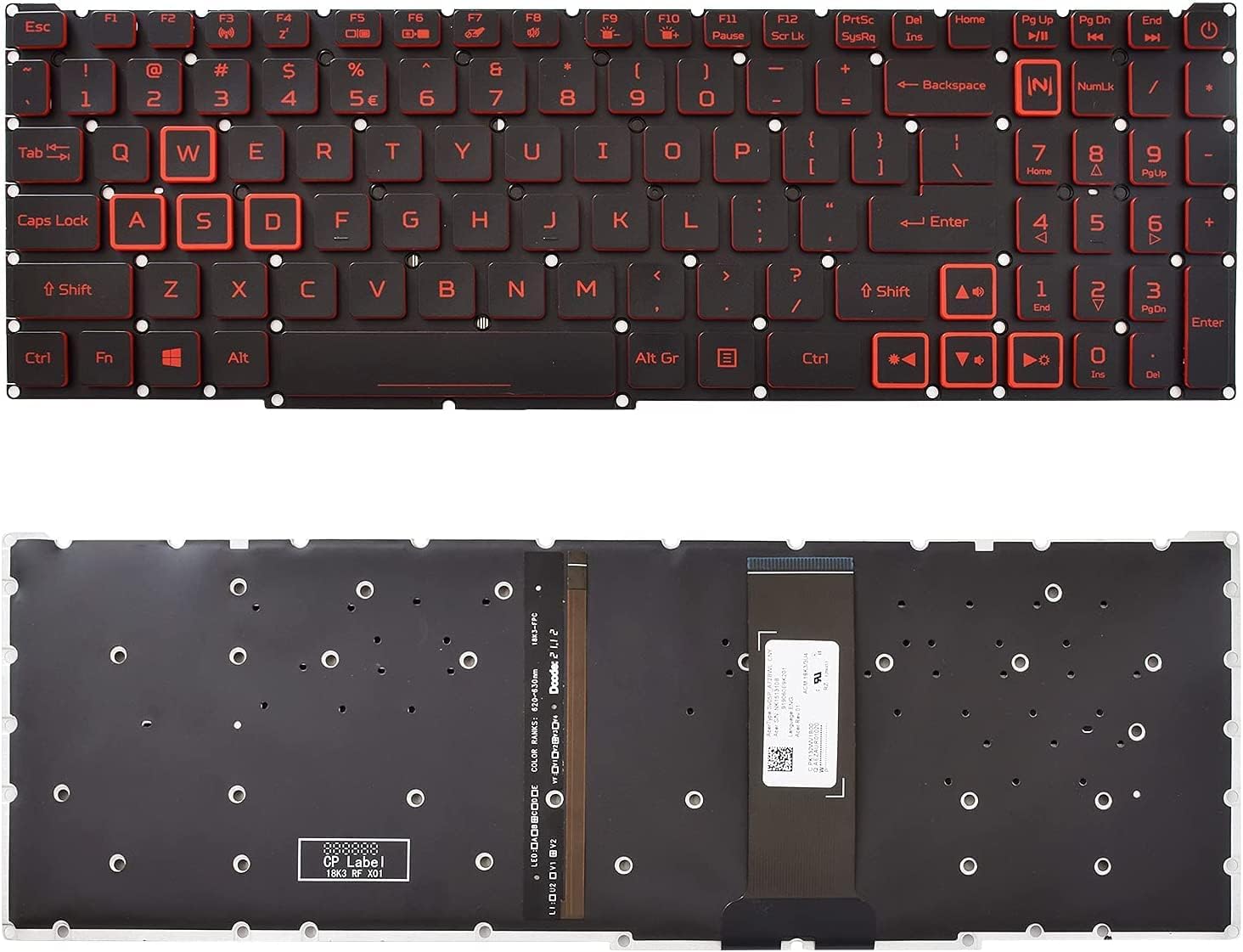 HB PLUS Backlit Laptop Keyboard Compatible with Acer Predator Helios ...