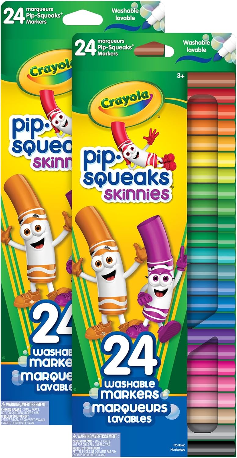 Crayola 2-Pack 24 Pip-Squeaks Skinnies Washable Markers