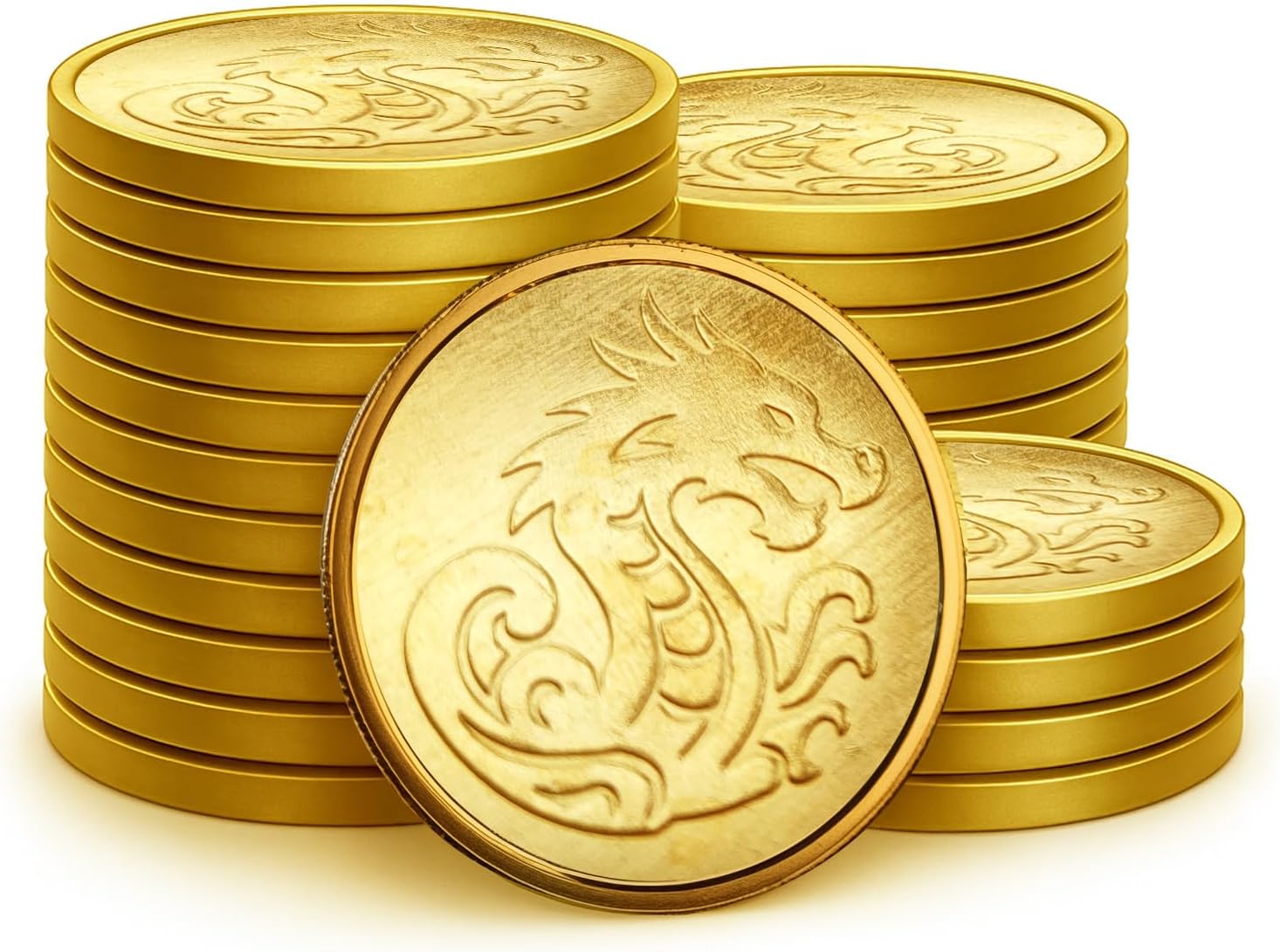 Amazon.com: 50 PCS Large Fantasy Metal Gold Coins Novelty Tabletop ...