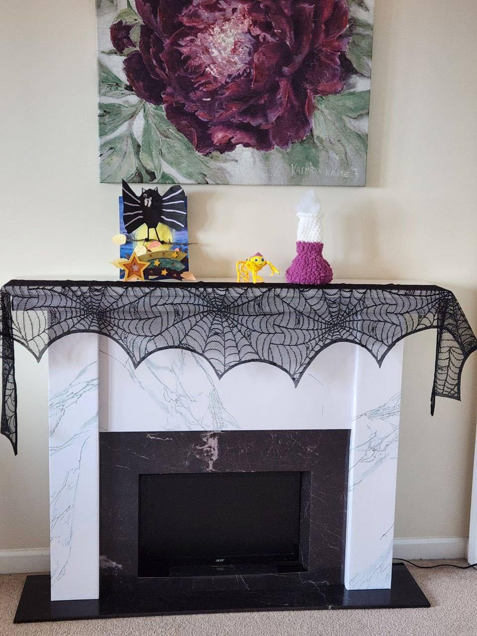 $15/mo - Finance Mobile Fireplace Prop in a Marble Finish - DIY 3D ...