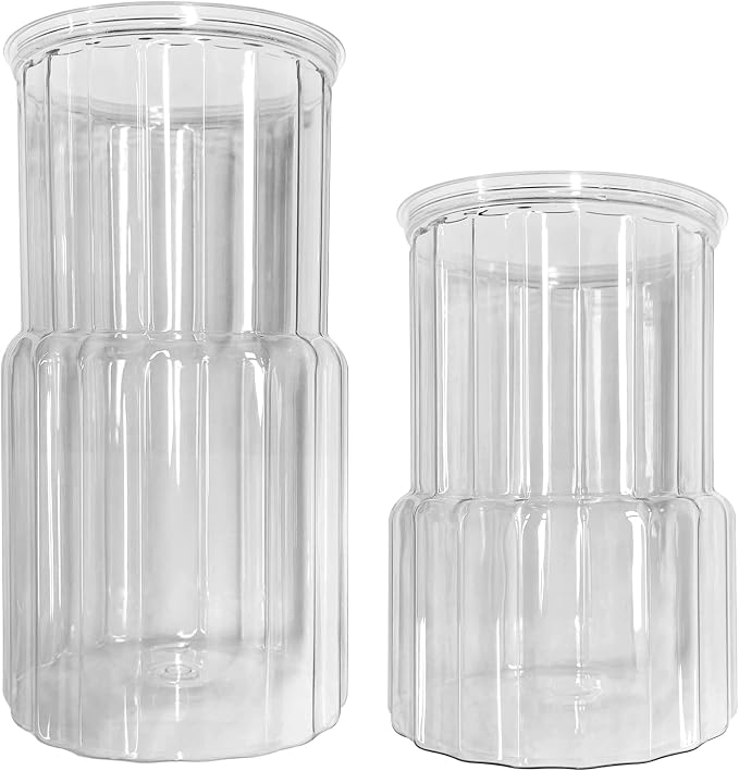 Amazon.com: CHAILLY 2 Pcs Plastic Vases, Colored Crystal Nutrient Mud ...