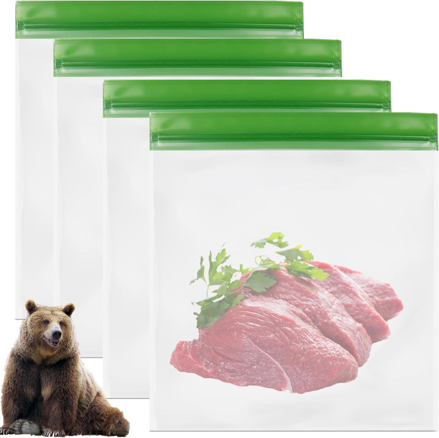 Amazon.com: 4 pack Bear Bags for Food Backpacking- Double Seal Odor ...