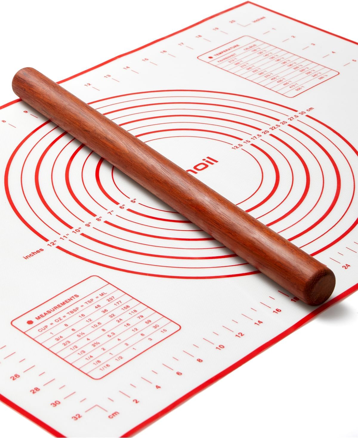 Amazon.com: ESDOPA Classic Wood Rolling Pin - Wooden Rolling Pins for ...