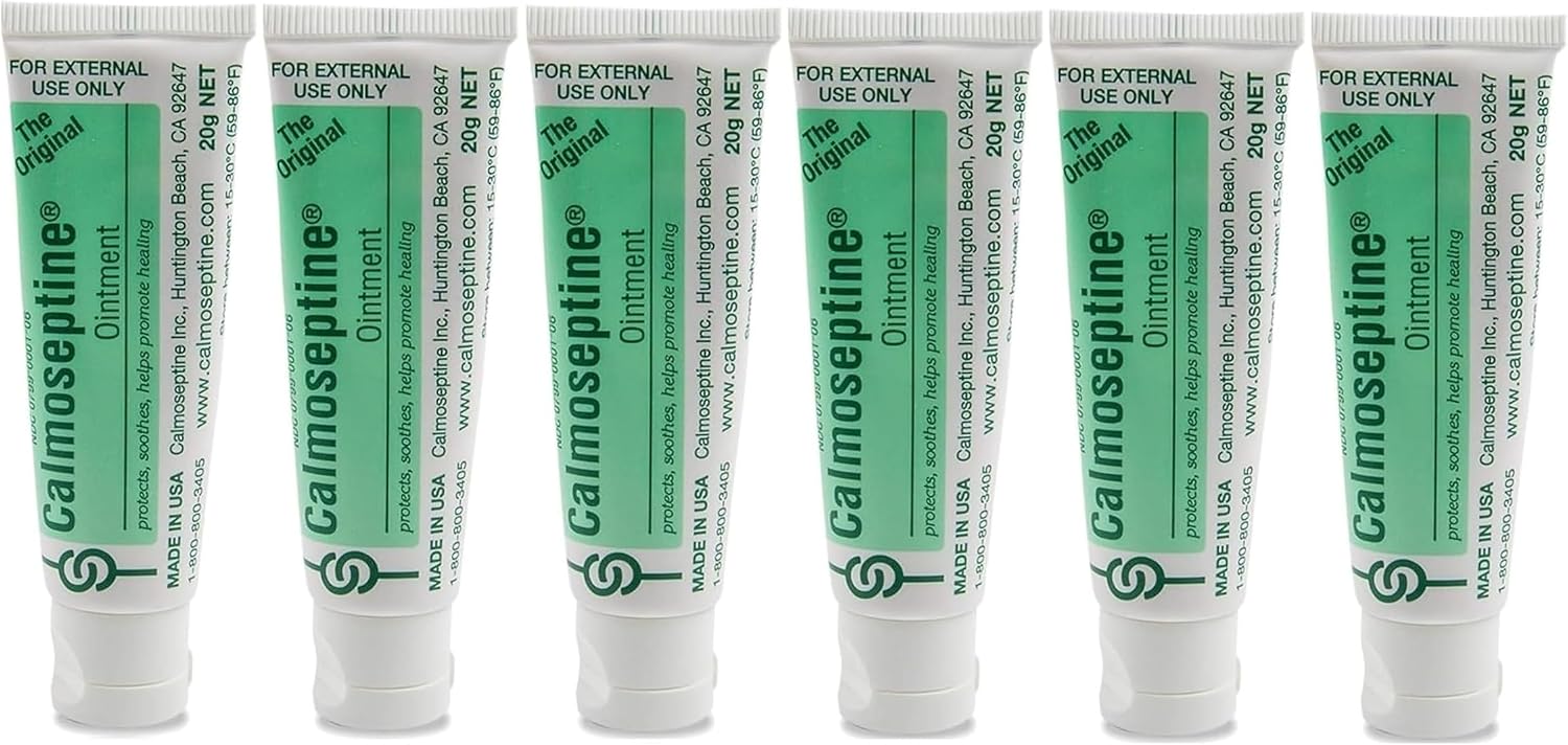 Amazon.com: Calmoseptine Ointment Tube 20 Gram Travel Size (Pack of 6 ...