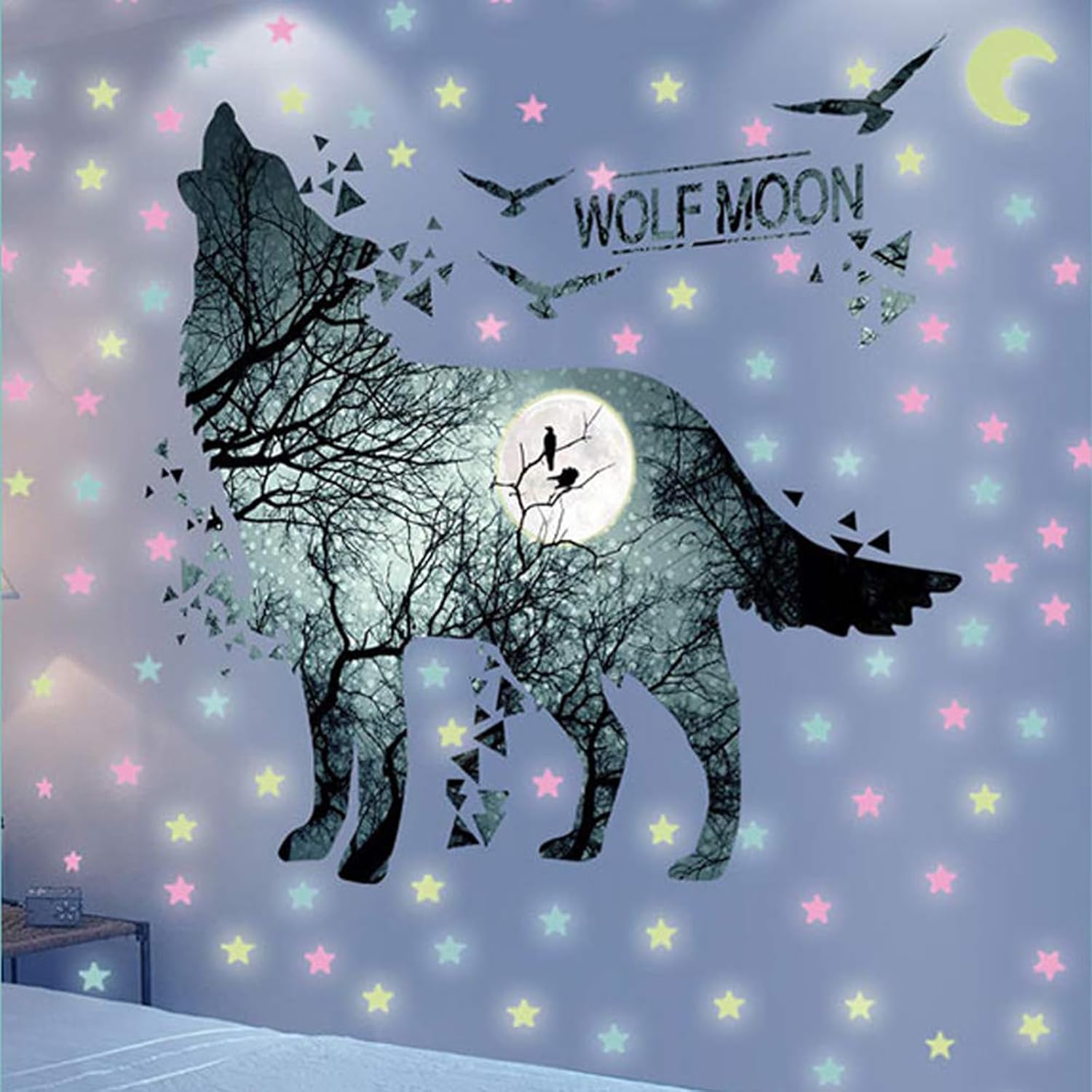 Amazon.com: Glow in The Dark Wall Stickers Simulated Starry Stars ...