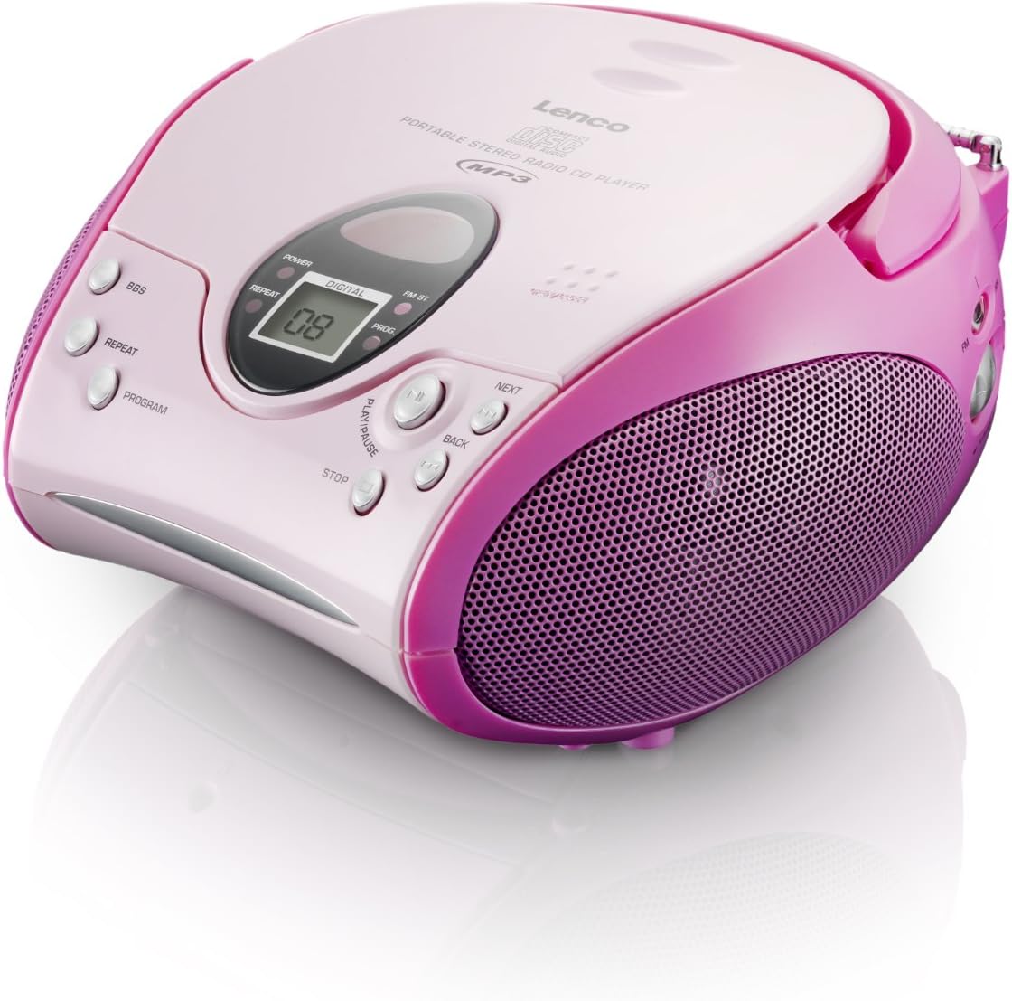 Lenco SCD-24 - Radio Lecteur CD pour Enfant - Rose : Amazon.fr: High-Tech