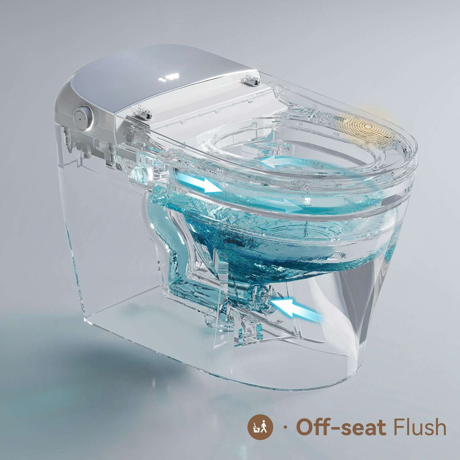 Uncle Brown Inodoro inteligente de lujo con bidé integrado, inodoro ...