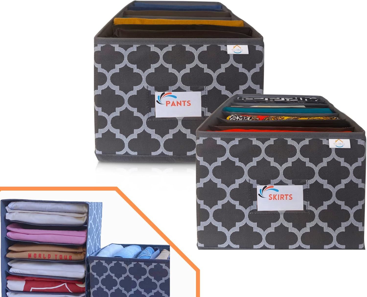 About tidy Love 6 Grids Closet Organizer, Sturdy Wardrobe Clothes ...