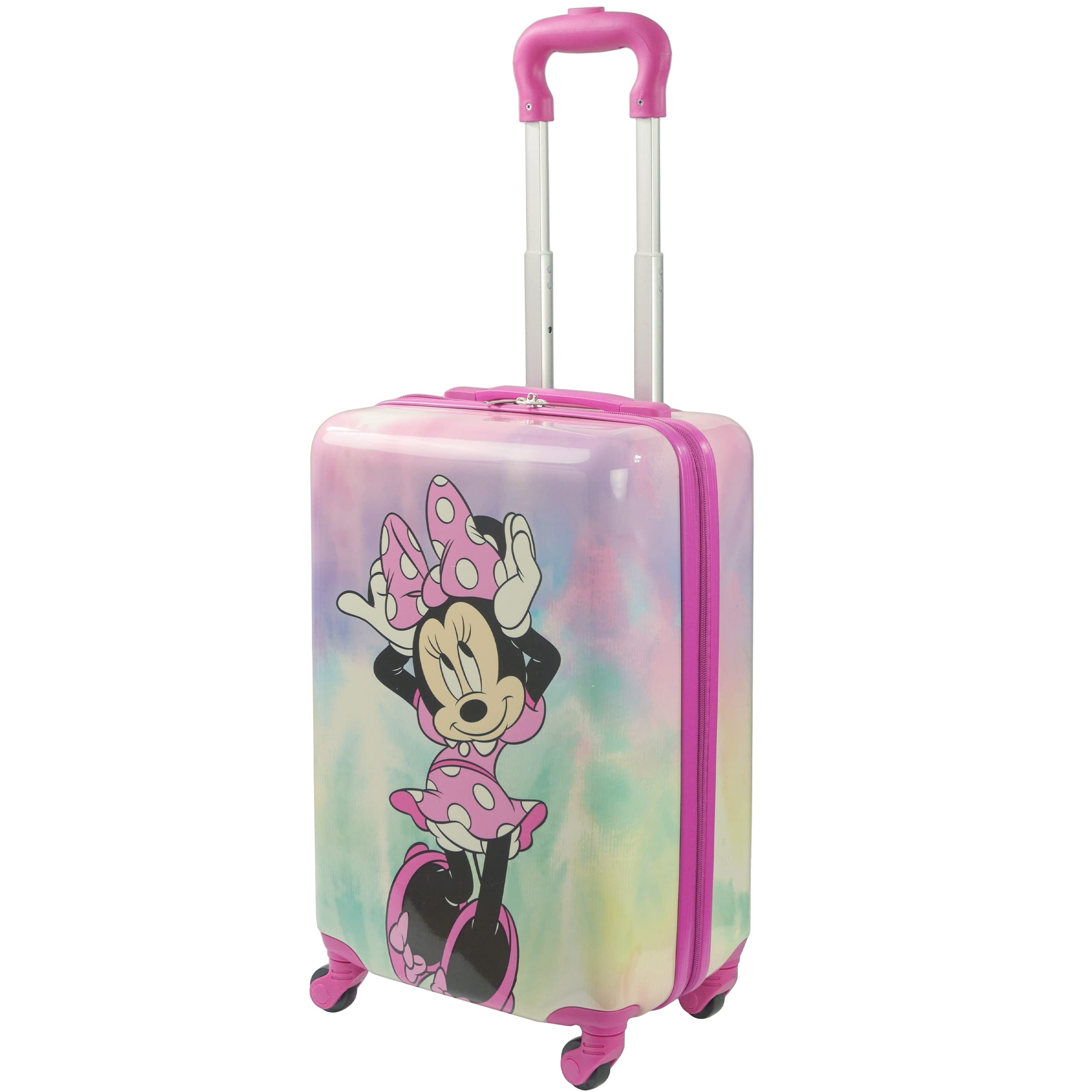 FUL Disney Minnie Mouse 21 Inch Kids Rolling Luggage, Hardshell Carry ...