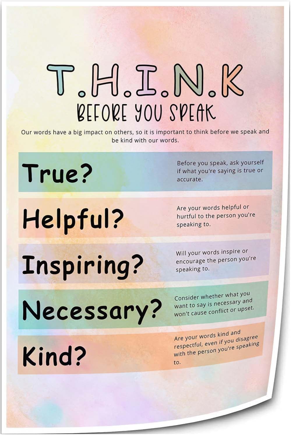 Amazon.com: Greejoeq Think Poster Psychiatric Mental Health Think ...