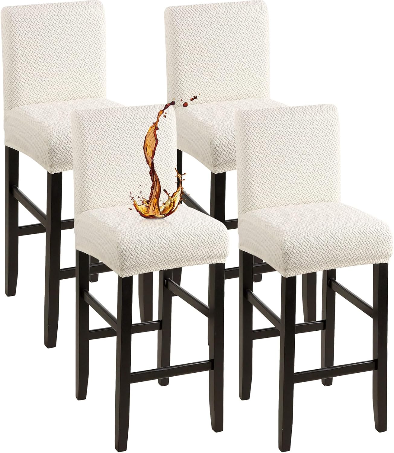 Amazon.com: YISUN Waterproof Bar Stool Covers, Stretch Pub Stool Chair ...