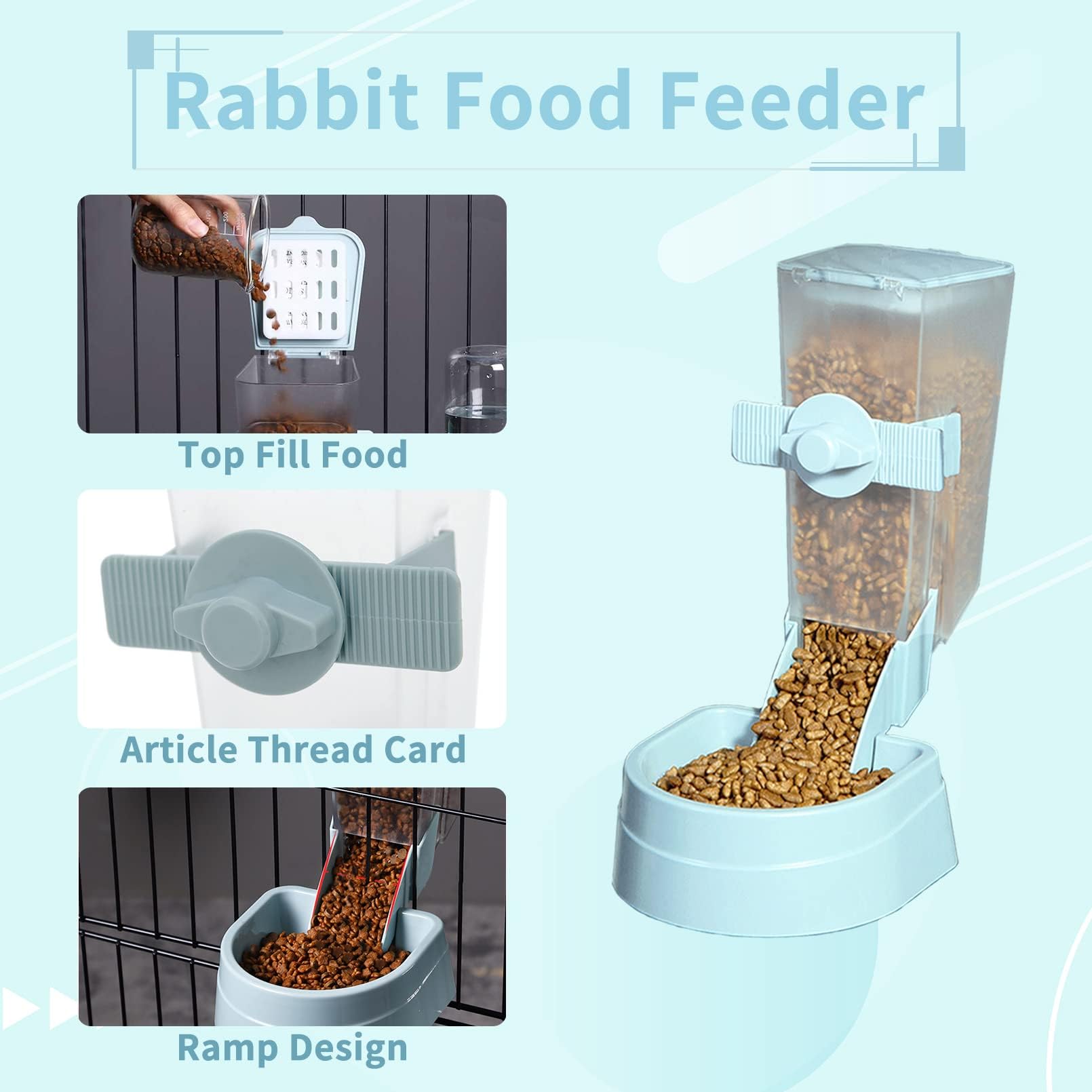 Snapklik.com : BNOSDM Rabbit Automatic Food Feeder And Water Dispenser ...