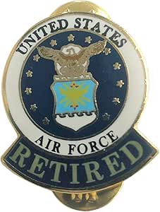 Amazon.com: United States Air Force USAF Retired 1" Lapel Pin ...