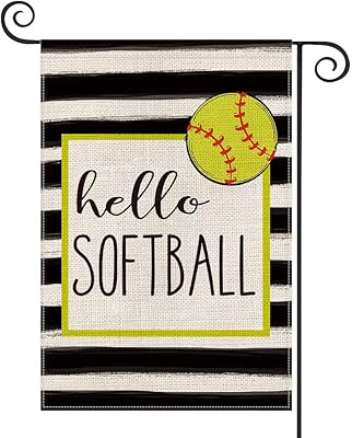 Amazon.com : AVOIN Watercolor Stripes Hello Football Garden Flag ...