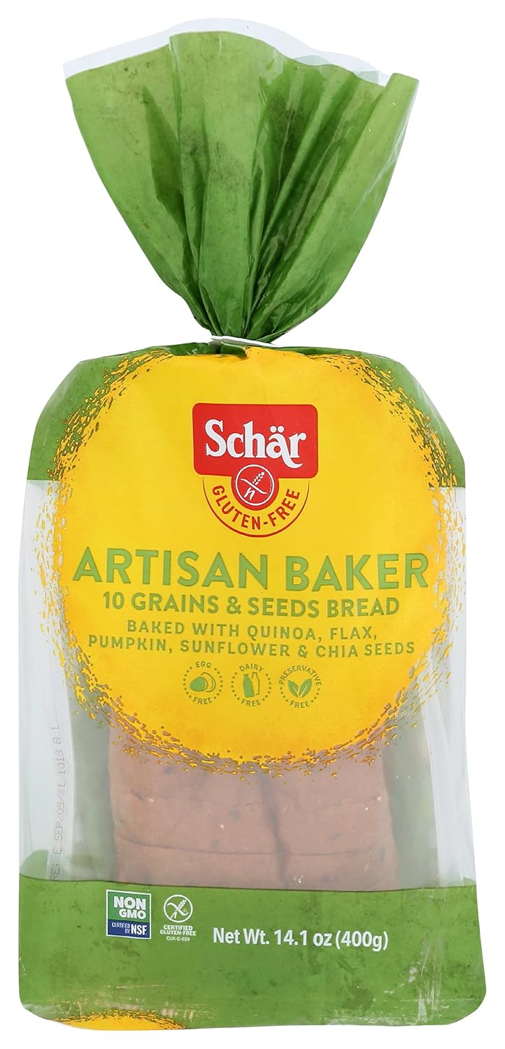 Amazon.com: Schar Gluten Free Artisan Baker 10 Grain & Seeds Bread, 6 ...